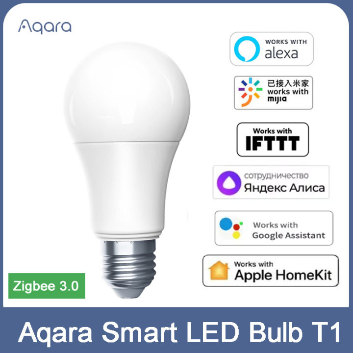 Aqara Zigbee สมาร์ทสีขาวหลอดไฟ LED 9W E27 2700K-6500K 806lum สมาร์ทไลท์ทำงานร่วมกับ MI Home App ...