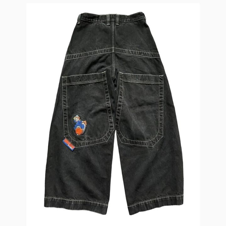 JNCO Men Jeans Y2K High Quality Embroidered Patterns Baggy Jeans Hip ...