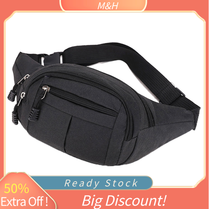 💖【Lowest price】MH กางเกงผู้ชายเอวแพ็คไนลอนกีฬา Fanny BAG Boy DROP leg ...