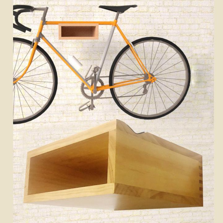 Sooop Wooden Bike Wall Mount Bike Rack for Road Bike Touring Bike ...