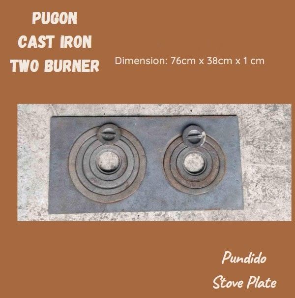 Pugon Lutuan Cast Iron Pundido Stove Plate Two Burner | Lazada PH