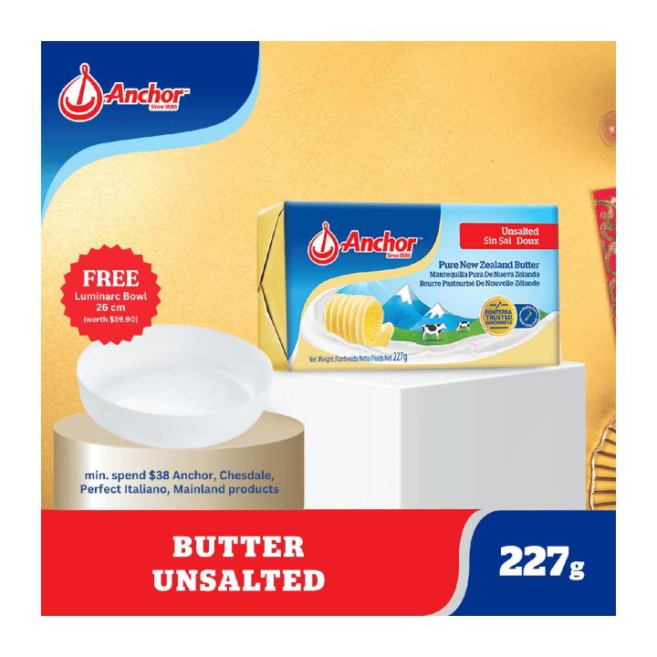 Anchor Unsalted Pure Butter 227G | Lazada Singapore