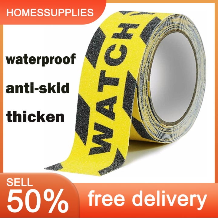 5CM*5M Warning Safety Stickers Watch Your Step Warning Sticker Stairs ...