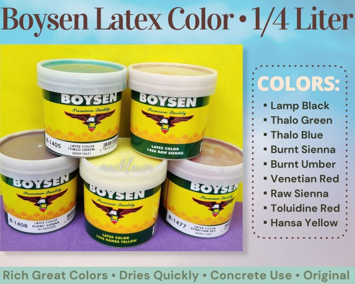 Boysen Latex Color 1/4 L Liter ️ Concrete Surfaces ️ Acrylic Based ️ ...