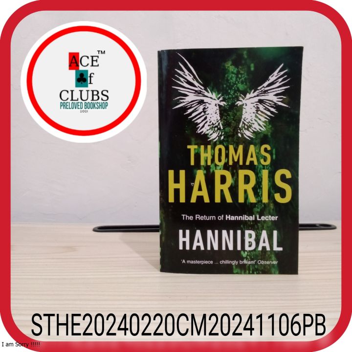 Hannibal The Return of Hannibal Lecter Novel by Thomas Harris (Preloved ...