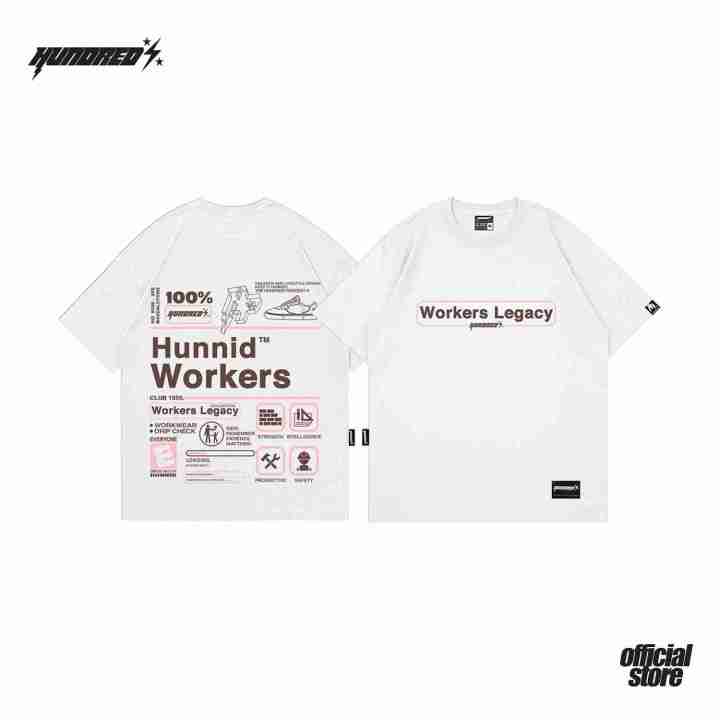 THP " HUNNID WORKERS WHITE " THE HUNDRED PERCENT OFFICIAL STORE | Lazada PH