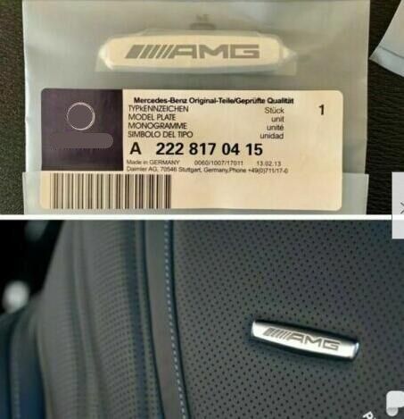 2 X Fit For Amg Logo Emblems Front Seat Tuning Badges Metal | Lazada PH