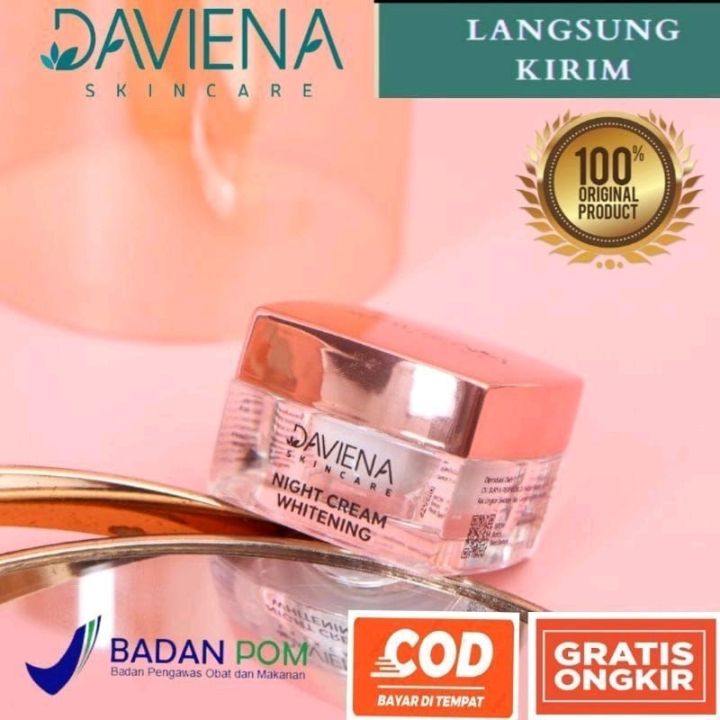 NIGHT CREAM GLOWING SERIES DAVIENA SKINCARE ORIGINAL | Lazada Indonesia