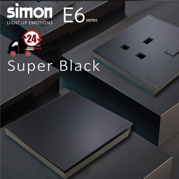 SIMON[European Brand] E6 Series Black Switch / Switches & Socket Outlet ...