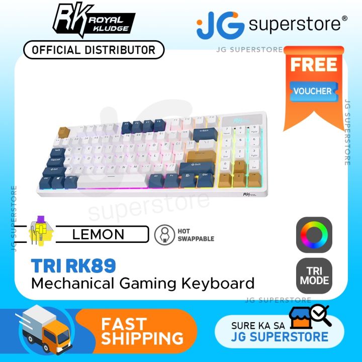 123 Royal Kludge RK RK89 Tri-Mode 89 Keys Mechanical Gaming Keyboard ...