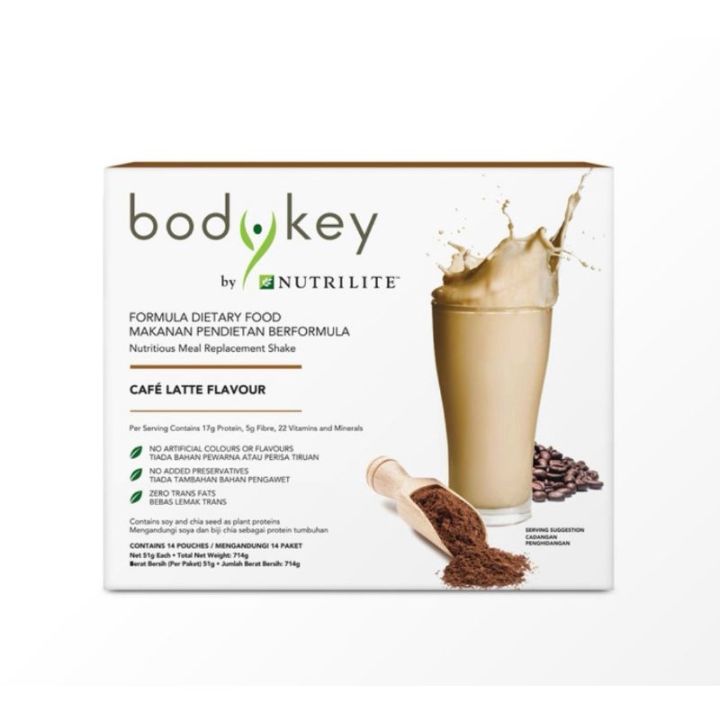 Ready stock】BodyKey By Nutrilite Meal Replacement Shake (Café Latte ...
