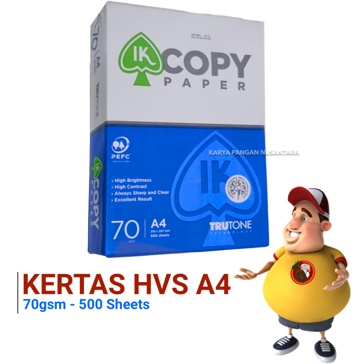 KERTAS HVS A4 70 GRAM KERTAS A4 HVS 70 GR A4 PAPER TEBAL 500 SHEETS | Lazada Indonesia