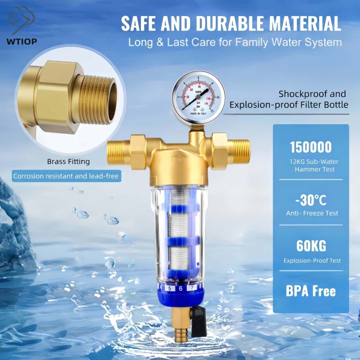 Filter Purifier Whole House Spin Down Sediment Water Filter Central ...