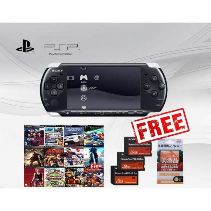 PSP 3000 (BLACK) + memory 32GB + GAME FREE | Lazada.co.th