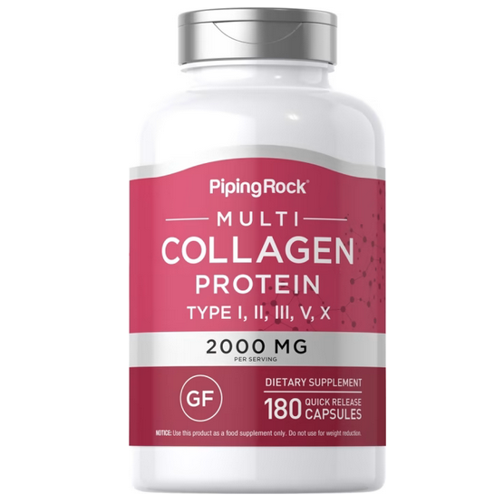 Multi Collagen Protein (Types I, II, III, V, X) 2000 mg 180 Capsules ...