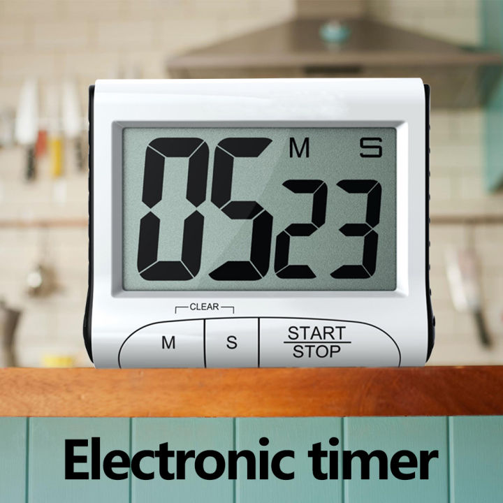 LCD Digital Kitchen Timer Cooking Count Up Countdown Alarm Magnet Clock ...