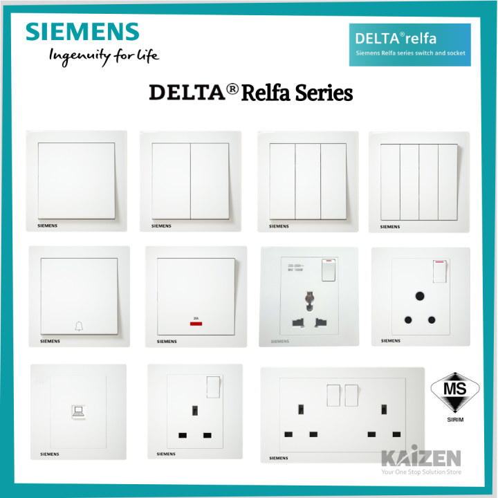 SIEMENS DELTA® Relfa Series Switches & Socket Outlet | Lazada