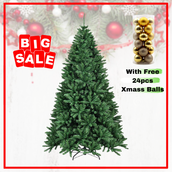 10ft Premium Artificial Christmas Tree With Solid Metal Stand (With ...