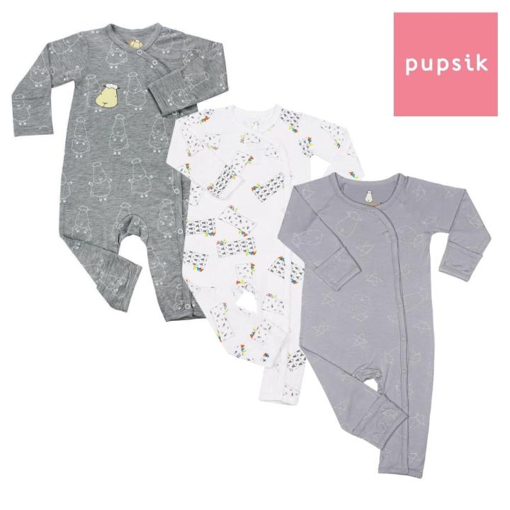 Baa Baa Sheepz Baby Side Snap Romper (4 Sizes) - 8 Designs | Lazada ...