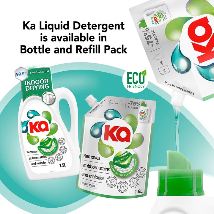 Ka Anti-bacterial Concentrated Laundry Liquid Detergent 1.5L / Refill 1 ...