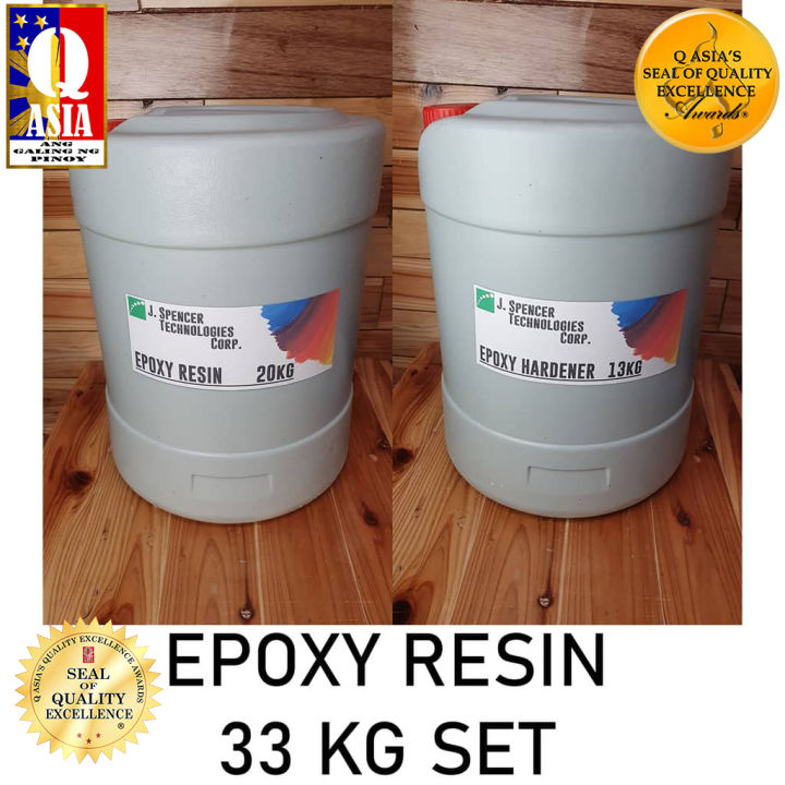 Epoxy Resin 33KG SET (Epoxy Resin 20kg - Epoxy Hardener 13kg) Big ...