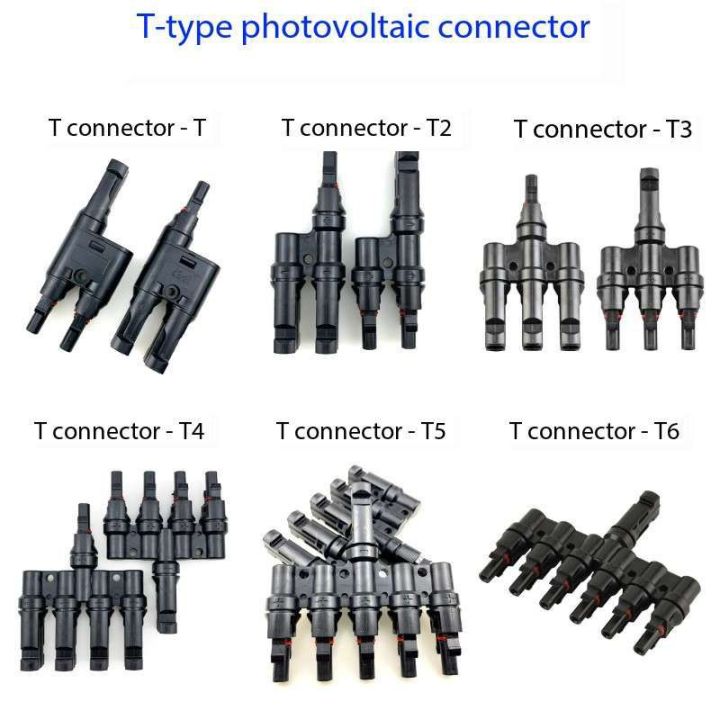 T-type photovoltaic MC4 connector Adapter Male Female T Branch ...