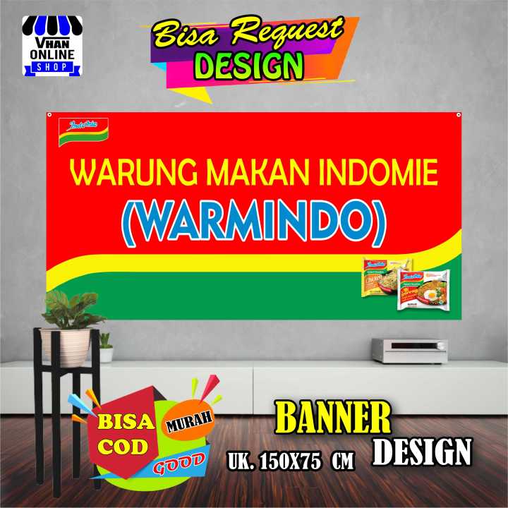 Spanduk Banner Warung Makan Indomie, Warmindo Keren Simple | Lazada ...