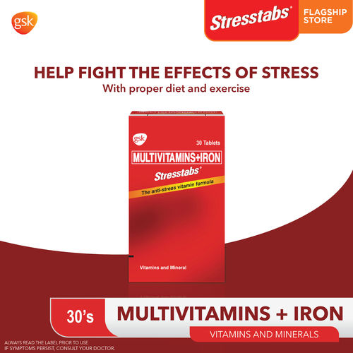 Stresstabs Multivitamins + Iron 30s Fights Stress, Restores Mental ...