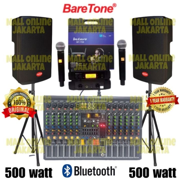 paket speaker aktif Baretone 15 inch 15Rc sound system outdoor lapangan ...