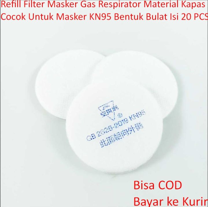 Refill Filter Masker Gas Respirator Material Kapas Cocok Untuk Masker ...