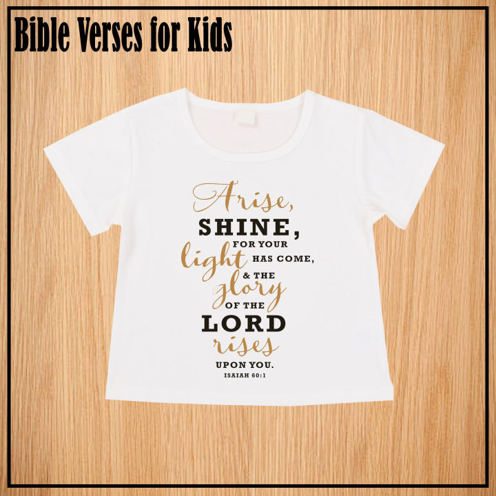 Most Inspiring Bible Verses Tees For Kids Girl and Boy Sublimation ...