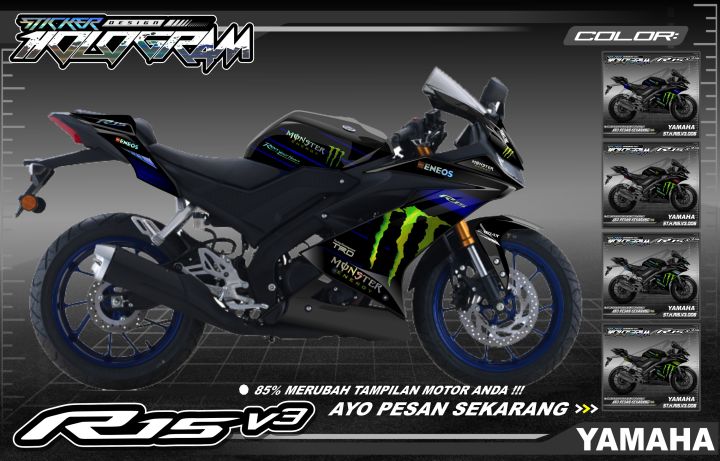 R15 Sticker Striping R15 V3 - Stiker Motor Yamaha R15 V3 List Variasi ...