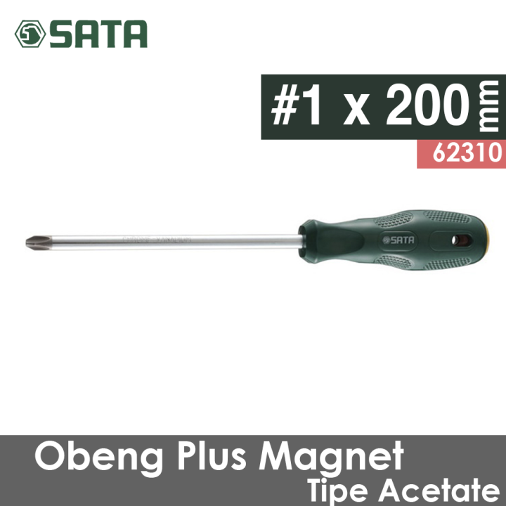 SATA TOOLS Obeng Plus #1 x 150 mm Acetate 62310 | Lazada Indonesia