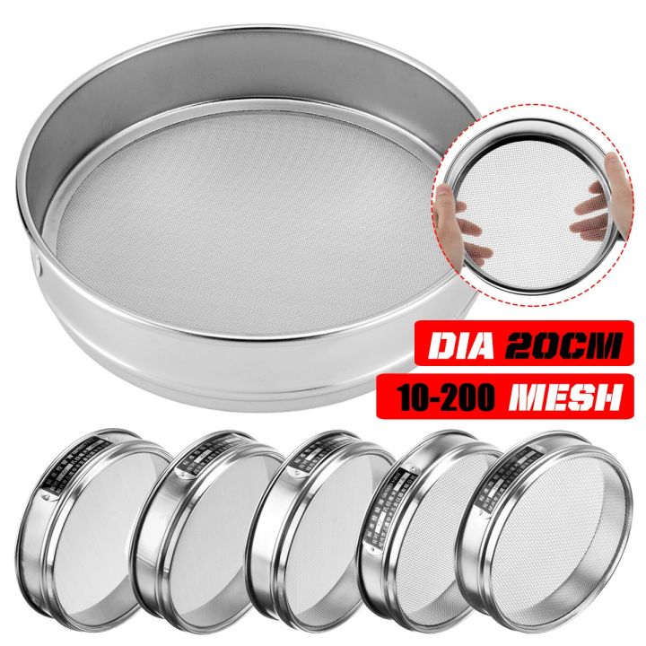 【Dia 20cm】【10-200 Mesh】【Diameter of hole 2-0.075mm】Flour Sieve Standard ...