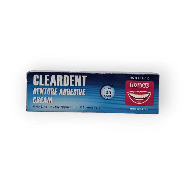 (Germany) Cleardent Denture Adhesive Cream. Fix & Go. 40 grams. | Lazada PH