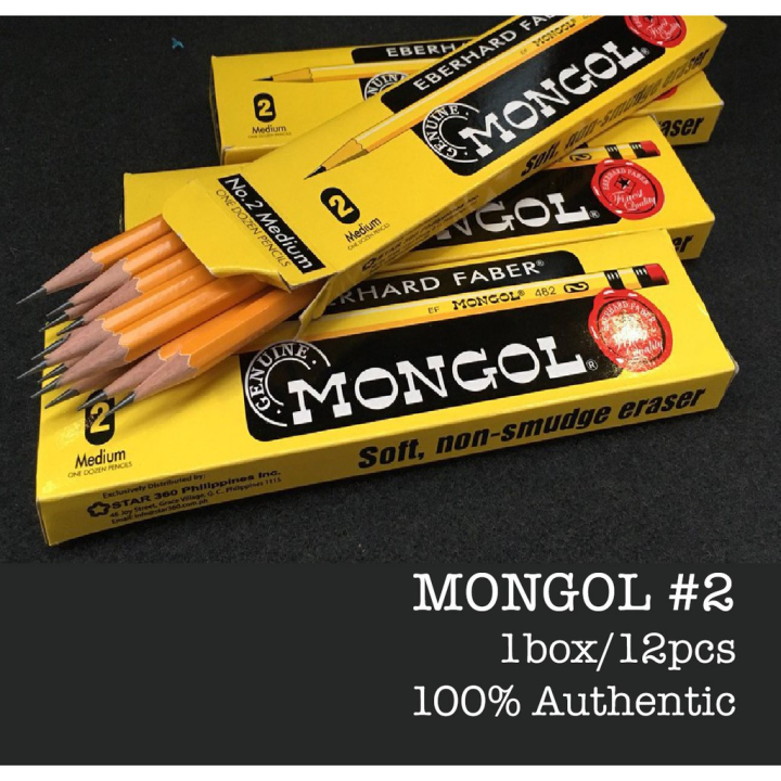 (12pcs) #2 and XL Mongol Pencil W/eraser lapis Art Dedicated Hand ...
