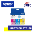 Brother BTD100 Genuine Ink bottle Black Cyan Magenta Yellow ink for ...