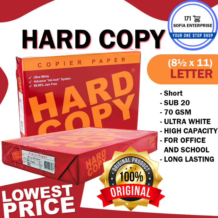 Hard Copy Bond Paper Short and Long Buy 1 Short and get Long 70GSM 500 ...