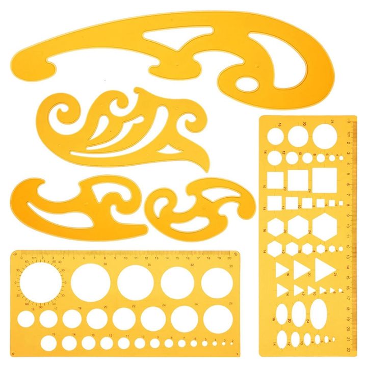 6 Pieces French Curve and Template Ruler Set Drawing Template Tool ...