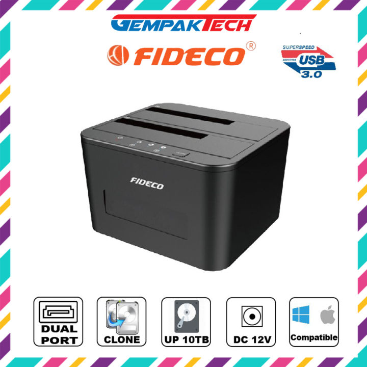 FIDECO YPZ04-S2-U3 Dual SSD And HDD Docking Station hard disk docking station Offline Clone USB3 ...