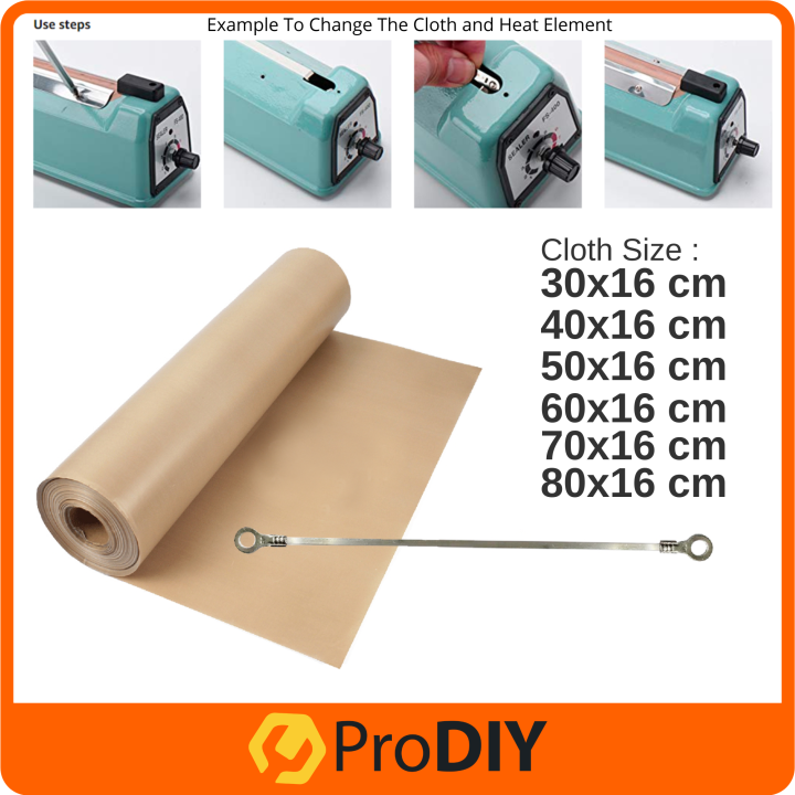 Cloth With Element Heat ONLY for Foot Impulse Sealer Replacement 300mm ...