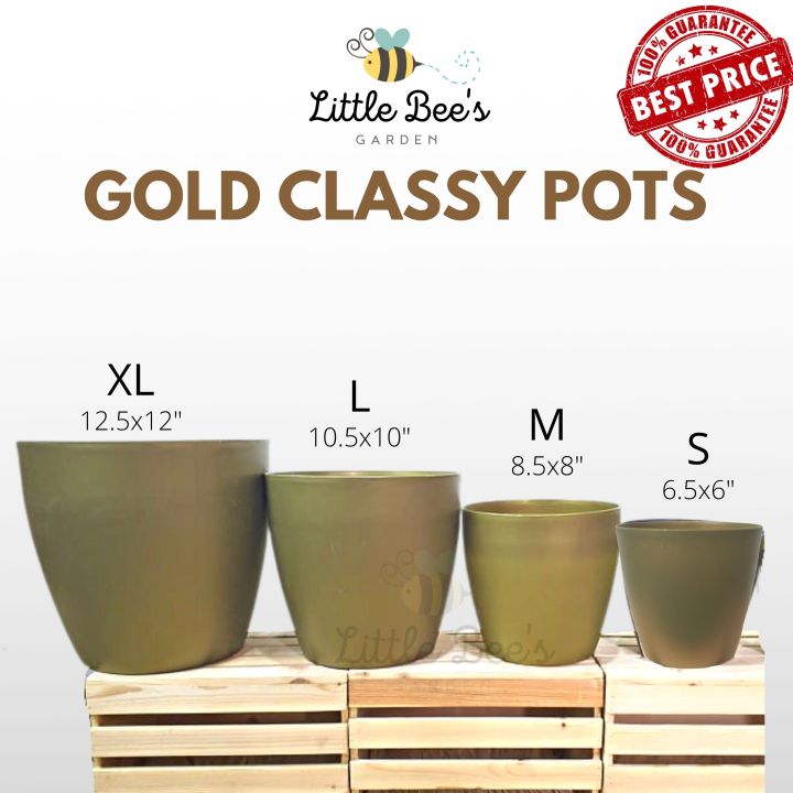Gold Classy Minimalist Nordic Pots | Pearlwave Pots | Yayamanin Pots ...