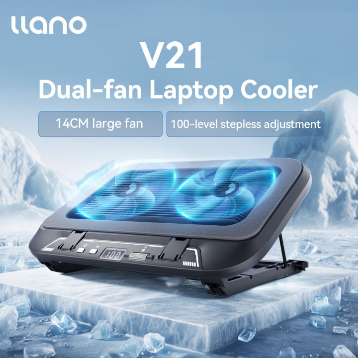Llano V21 Laptop Cooler For 14"-17.3" Lighting Adjustable Foldable ...
