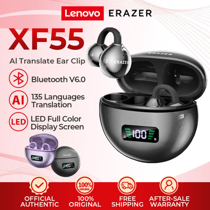 Lenovo ERAZER XF55 Al Smart Real-Time Translation Bluetooth 6.0 ...