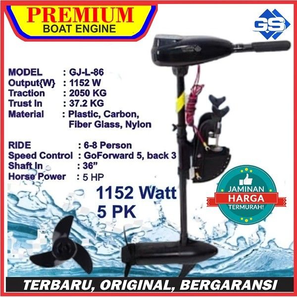Mesin Tempel Elektrik / Mesin Tempel Perahu / Electric Outboard Motor ...