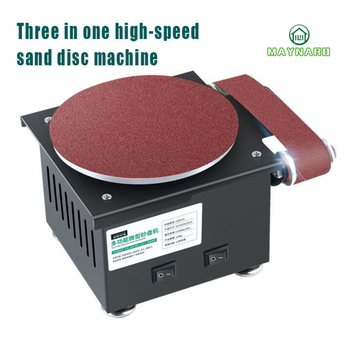 Mini Disc Sander 6-Inch Electric Mini Belt Sander for Wood Crafts Metal ...