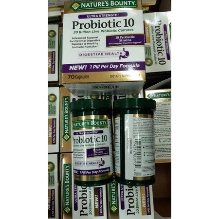 โปรไบโอติกส์ 10 สายพันธุ์ Ultra Strength 20 Billion Probiotic 70 ...