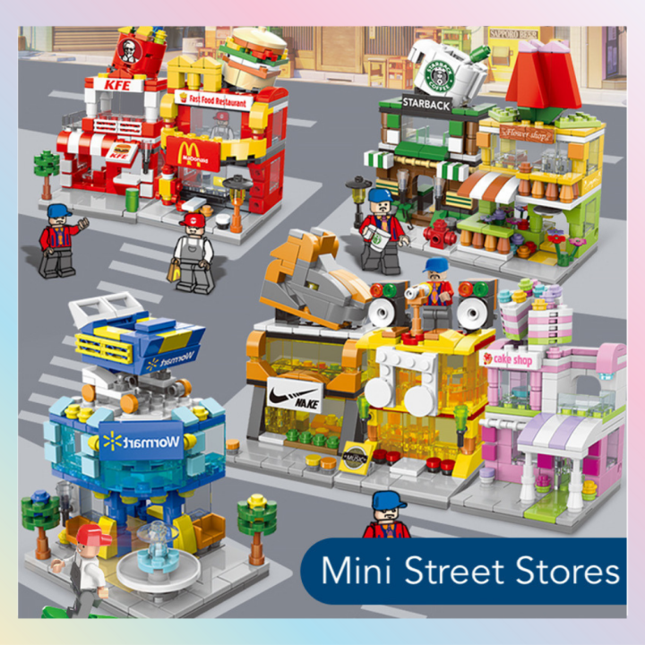 🔥 10+ Options🔥 Mini Stores / Food Truck Building Blocks Toy 🔥NEW🔥 Kids ...