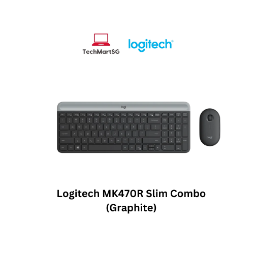 Logitech Slim Wireless Keyboard and Mouse Combo MK470 (Graphite) [920 ...