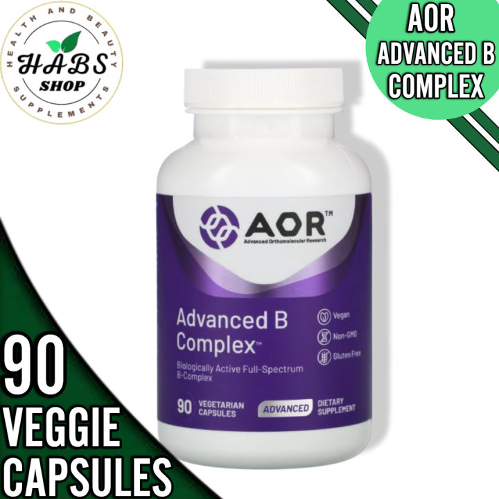 Advanced Orthomolecular Research AOR, Advanced B Complex, 90 Vegetarian ...